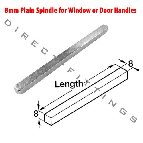 8mm Steel Door Spindle Plain Replacement For Upvc Door Handles and Door ...