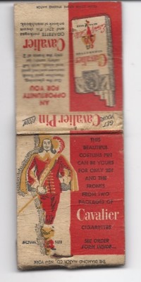 Matchbook - Cavalier Cigarettes 1950s | eBay