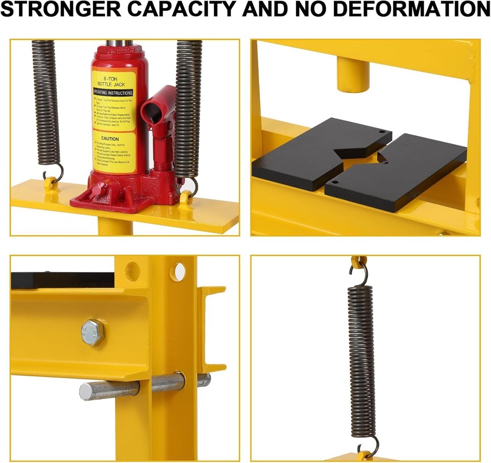 Hydraulic Press, 6-Ton/12-Ton Benchtop Hydraulic H-Frame Shop Press w ...