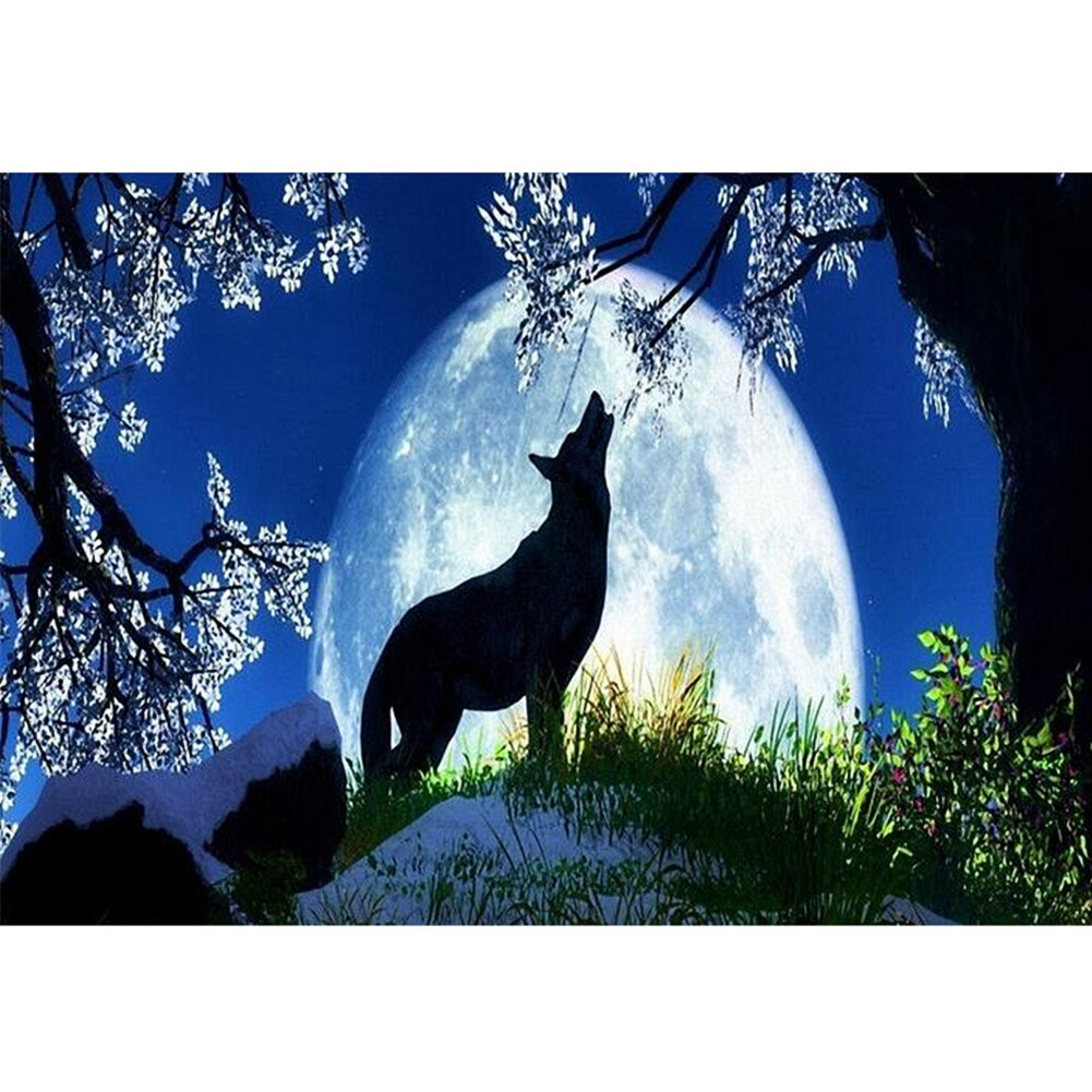 EY# 5D DIY Full Drill Diamond Painting Wolf Cross Stitch Embroidery (G ...