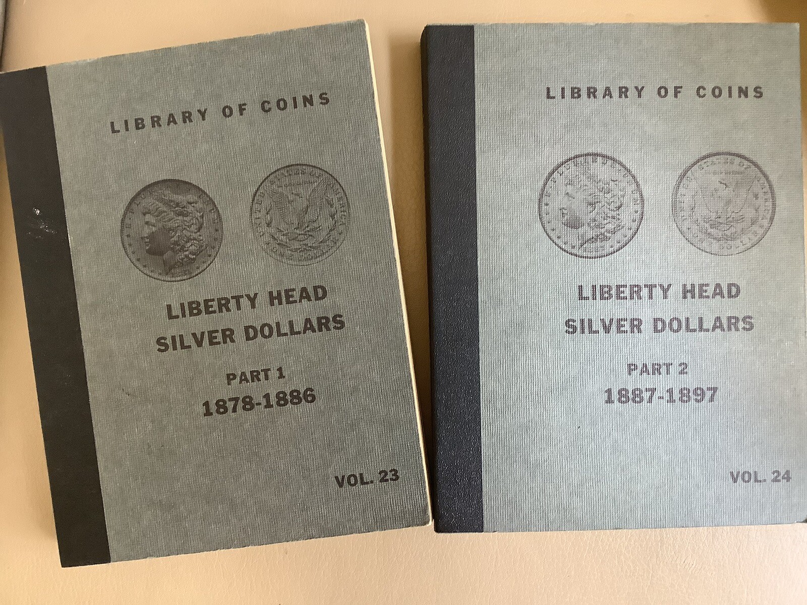 Two Library of Coin Silver Dollar Books Volume 23 & 24 Great Condition ...