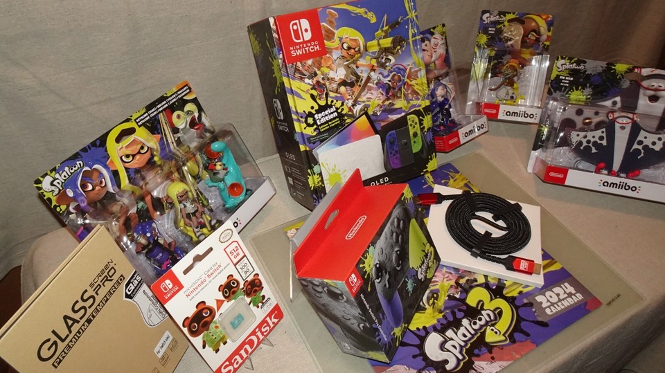 Nintendo Switch OLED "Splatoon 3" Console (US Version) *** Bundle ...