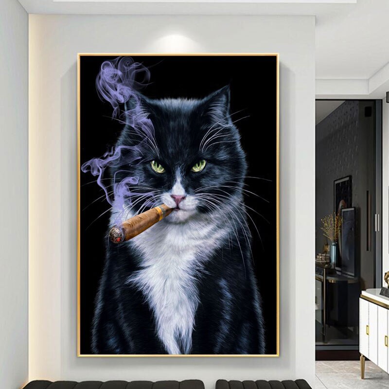 Cat Smoking Cigar