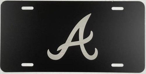 NEW Atlanta Braves A logo #2 Laser Engraved License Plate Car Tag Flat ...