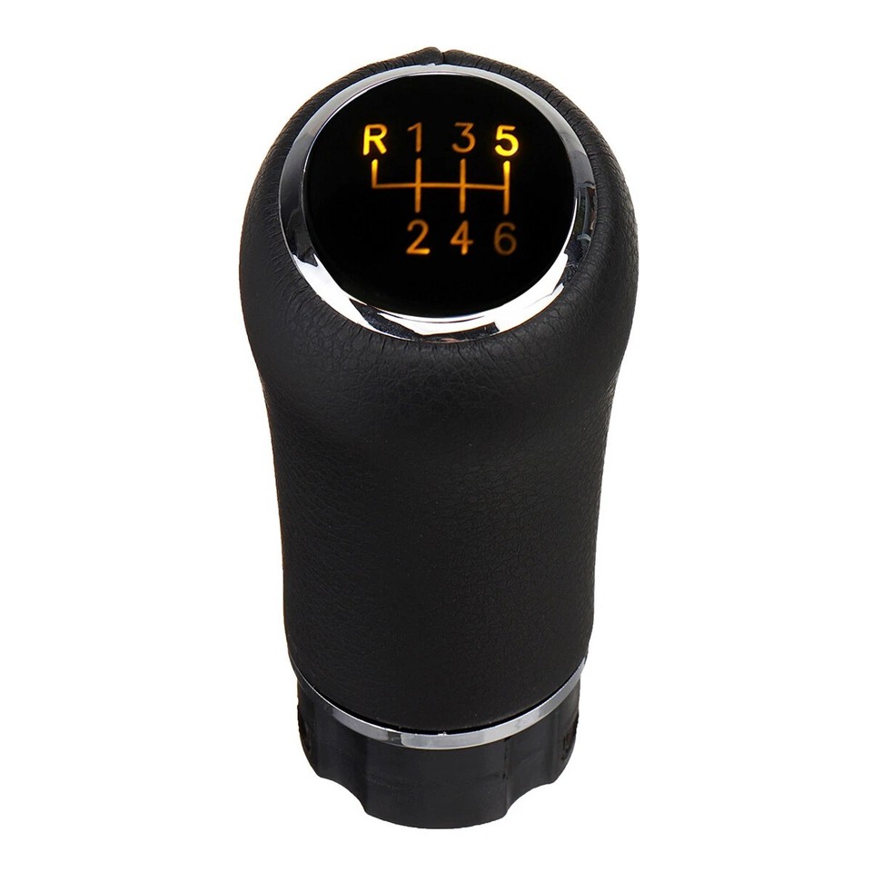 Universal 6 Speed Manual Car Gear Stick Shift Knob Shifter Lever W/ LED ...
