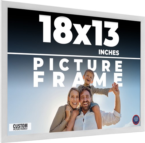 18x13 Frame White Wood Picture Photo Frame with UV Acrylic and Acid ...