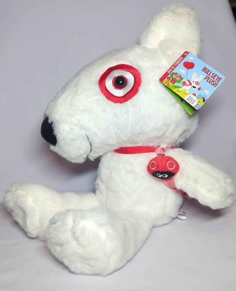 Target 16” Bullseye Plush Stuffed Animal Dog w/ Ladybug & Backpack ...