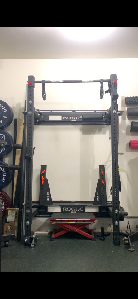 ROGUE FITNESS SQUAT RACK - STRINGERS, SPOTTER SAFETY ARMS, MATADOR ...