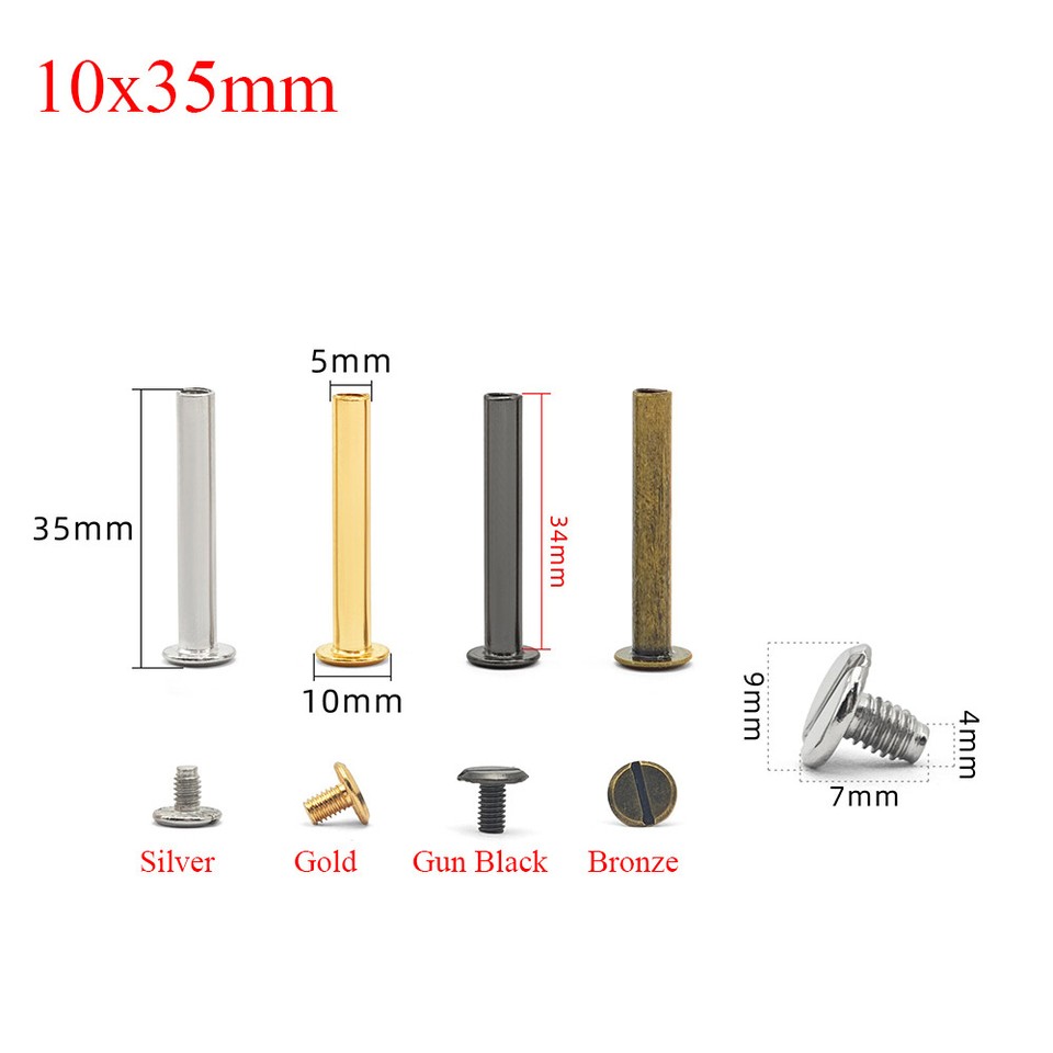 Belt Rivets Leather Craft Chicago Stud Flat Heads Nail Rivet 20/25/30 ...