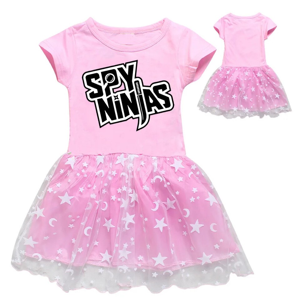 SPY NINJAS Fashion Dress Kids Cartoon Dress Baby Girls Lace Dresses ...