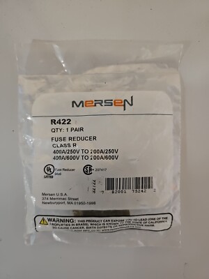 Mersen R422 Fuse Reducer Class R 400A to 200A 250/600V Rated | eBay