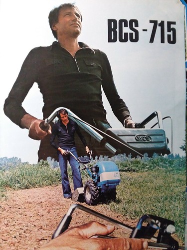 BCS 715 Walk-Behind Tiller Garden Tractor Color Sales Brochure Manual ...