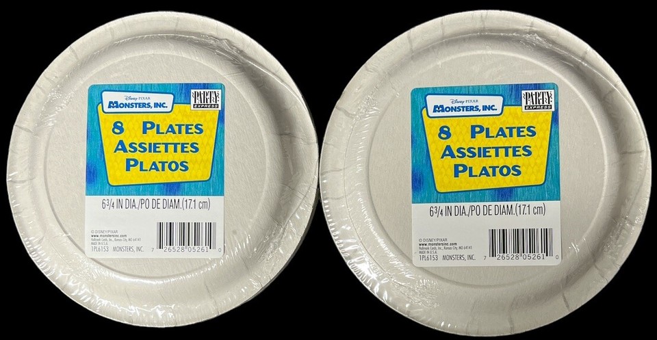 Vintage Disney Monsters Inc. Birthday Party 2x 8pk Sully & Mike Paper ...