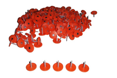 Grip Rite 260 Pack Round Plastic Cap Nail 1 Inch Roofing Nails Tar ...