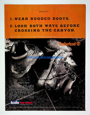 Timberland Boots Kids Foot Locker 1998 Trade Print Magazine Ad Poster ...