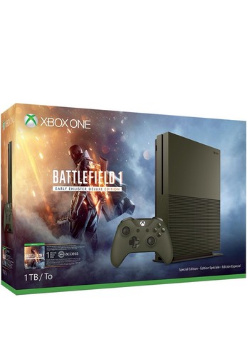 Xbox One S 1TB Military Green Console limited edition with 2 ...