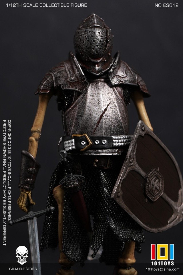 101TOYS ES012 PALM ELF SERIES- Skeleton Medieval Knight C 1/12 6 ...