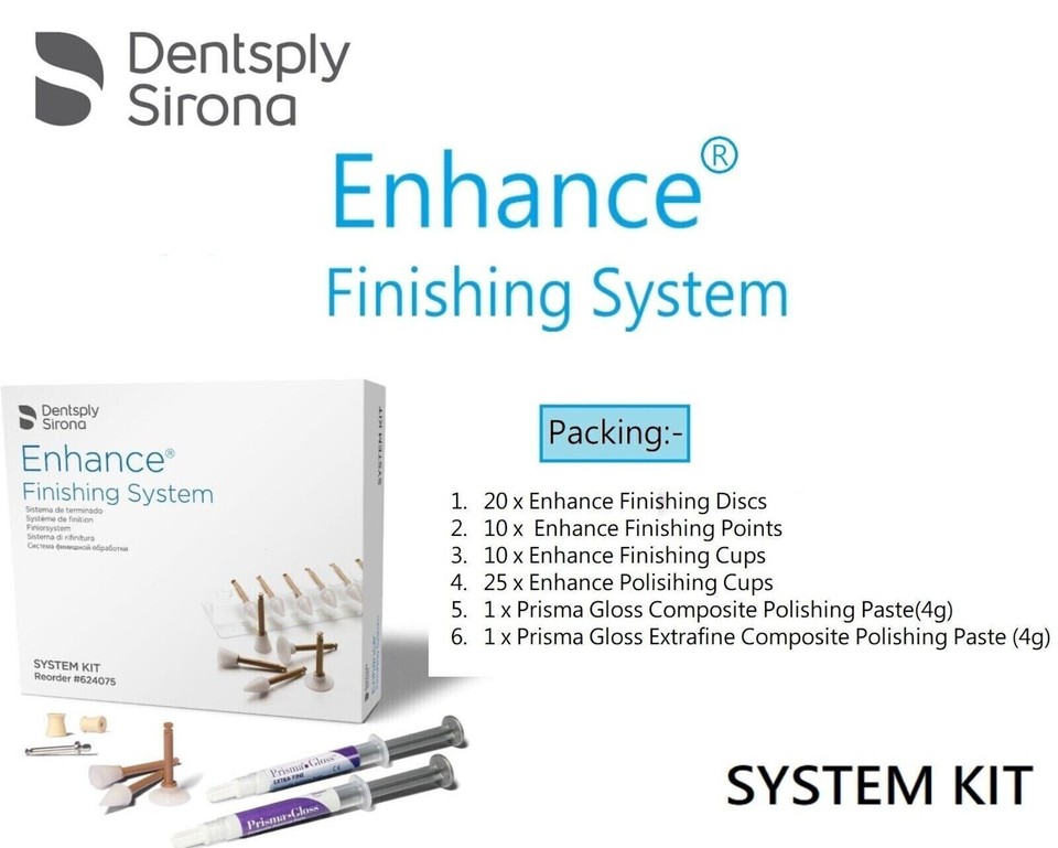 Dentsply Enhance Tooth Finishing & Polishing Complete System Kit | eBay
