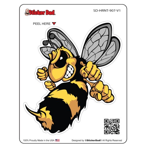 2 Pack - HORNET 907 V1 (4" color: FULL) Printed Vinyl Window Sticker | eBay