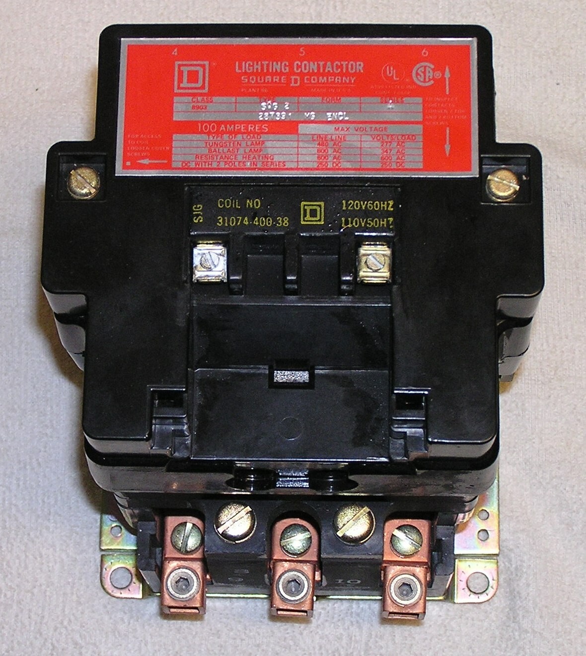 Square D 100 Amp Lighting Contactor Class 8903 Type S | Shelly Lighting