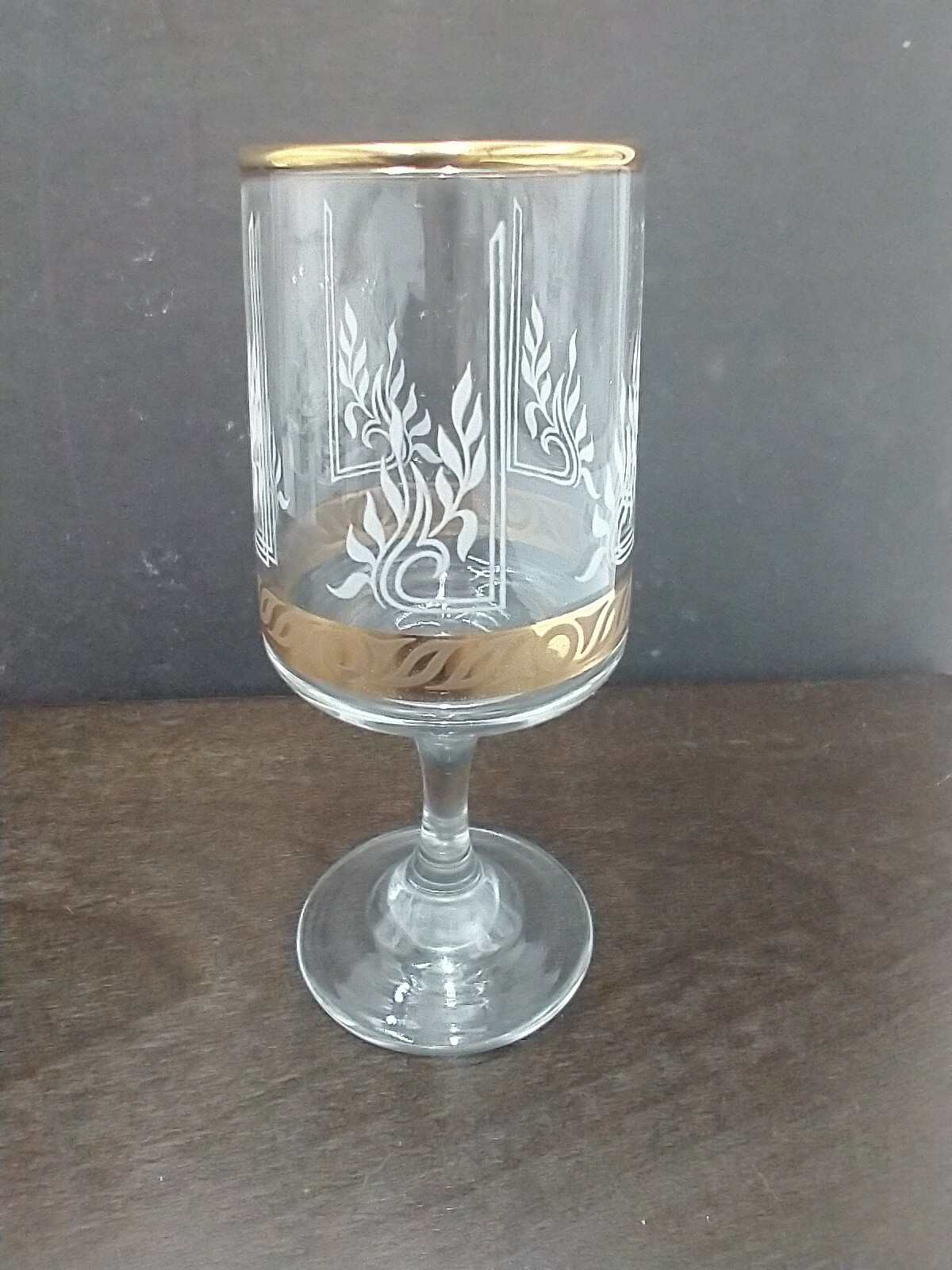 Vintage Etched & Gold Trim Cordial Liquor Glasses by Dema 4-3/8" H Set ...