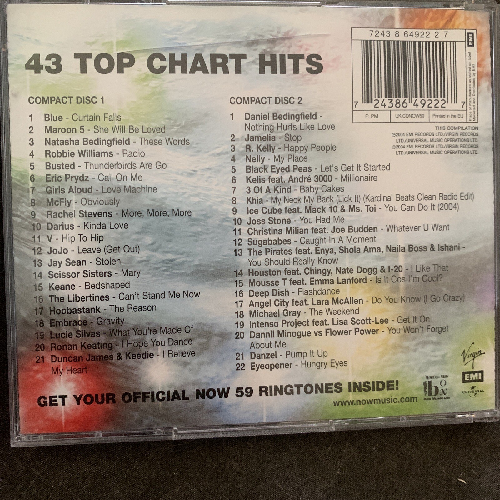 Now That's What I Call Music! 59 by Various Artists (CD, 2004)(b81/10 ...