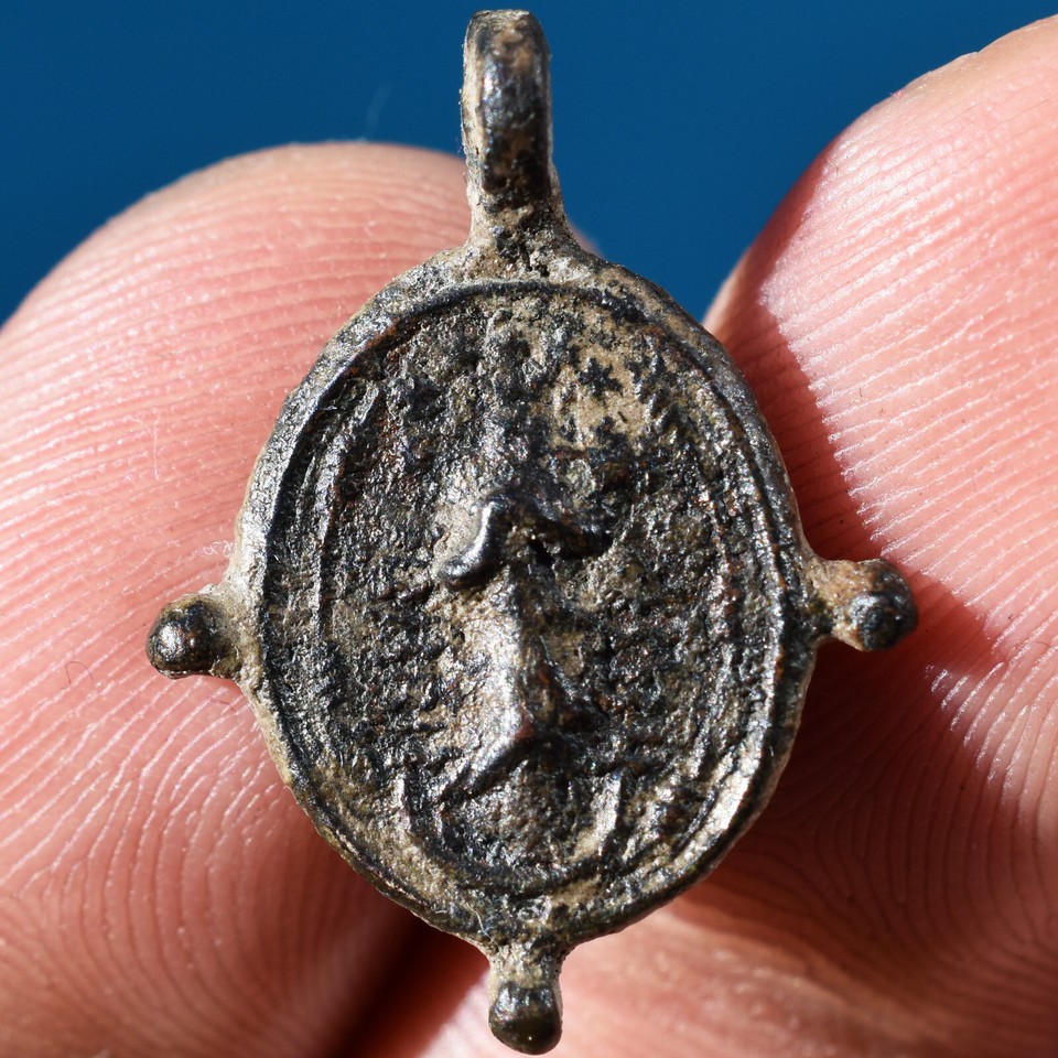 AWESOME 1600s IMMACULATE CONCEPTION MEDAL OLD 17th CENT IHS JESUIT ...