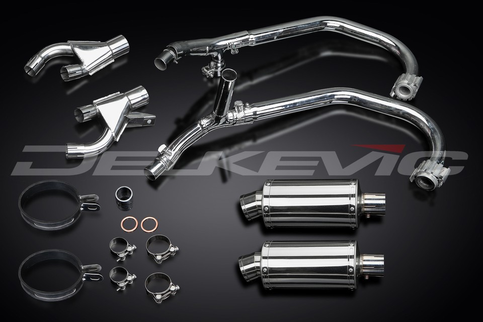 Yamaha VMX1200 V-Max 1984-2007 Complete Exhaust 4-2 9" Oval Stainless ...