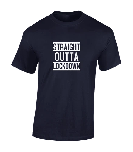 Straight Outta Lockdown Funny Joke Quarantine Unisex T-Shirt | eBay