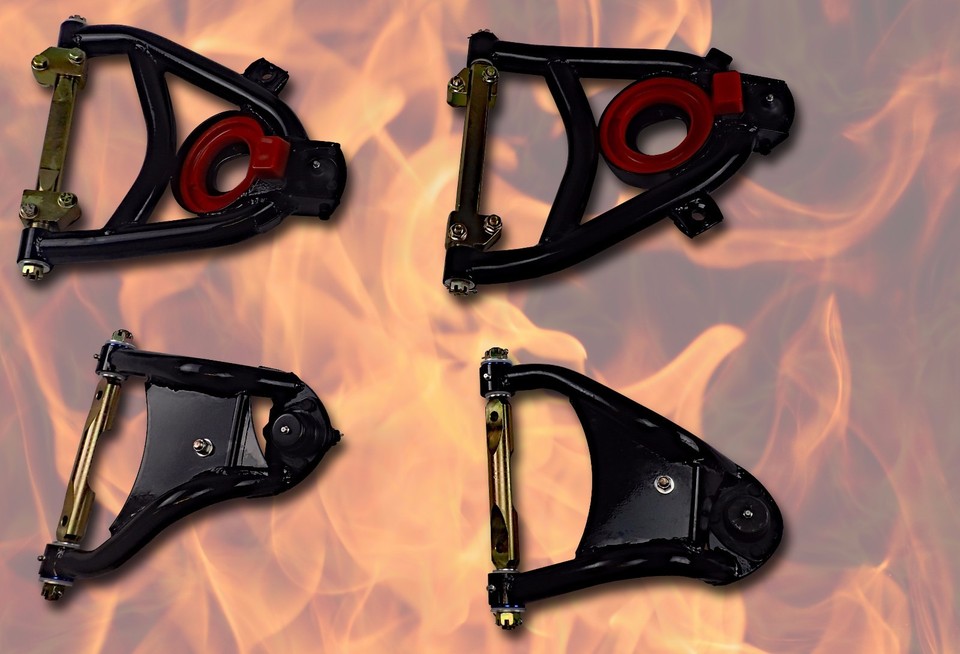 1955-1957 Chevy front suspension drop spindles tubular control arms ...