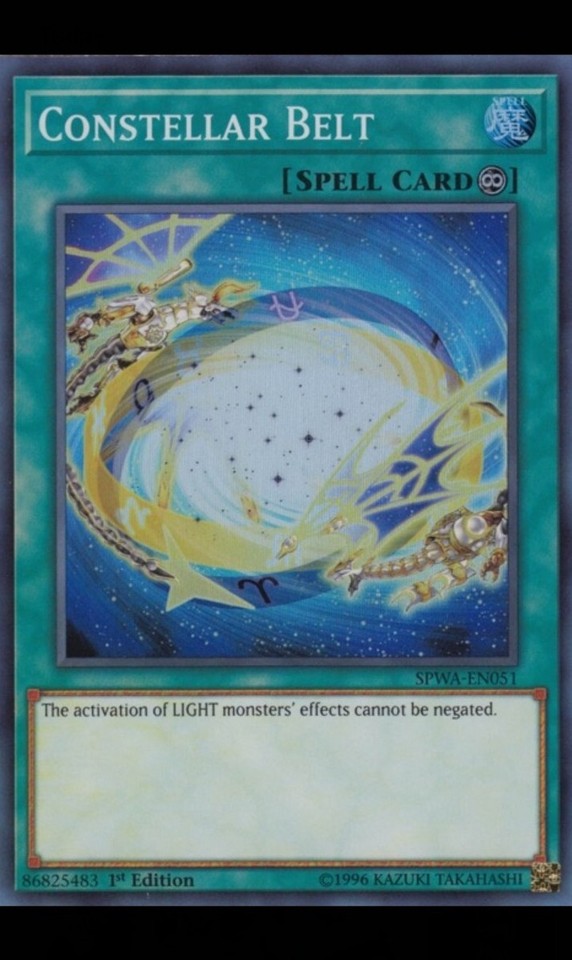 Super Rare Yugioh Constellar Belt SPWA-EN051 1st Edition nm | eBay