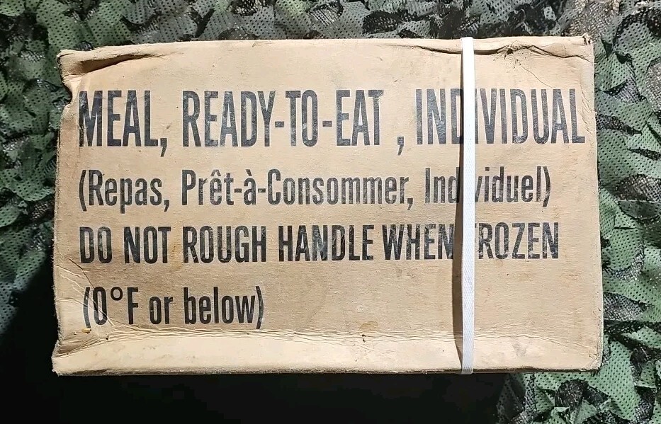 MRE Ready To Eat - Case of 12 Meals A Case. Inspection Test Date 08 ...
