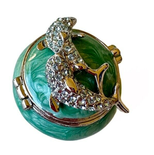 Mini Dolphins Jeweled Trinket Box with Austrian Crystals. New | eBay
