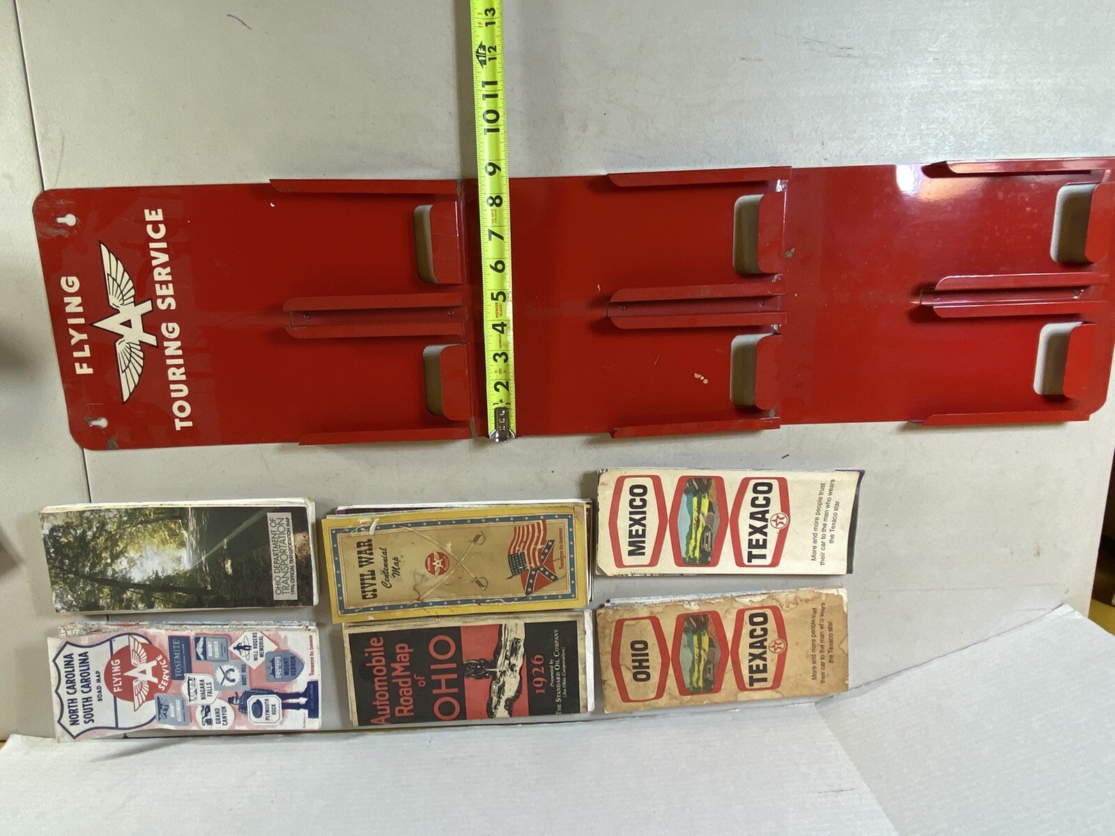 Flying A Touring Service oil gas service Station road Maps lot Display ...