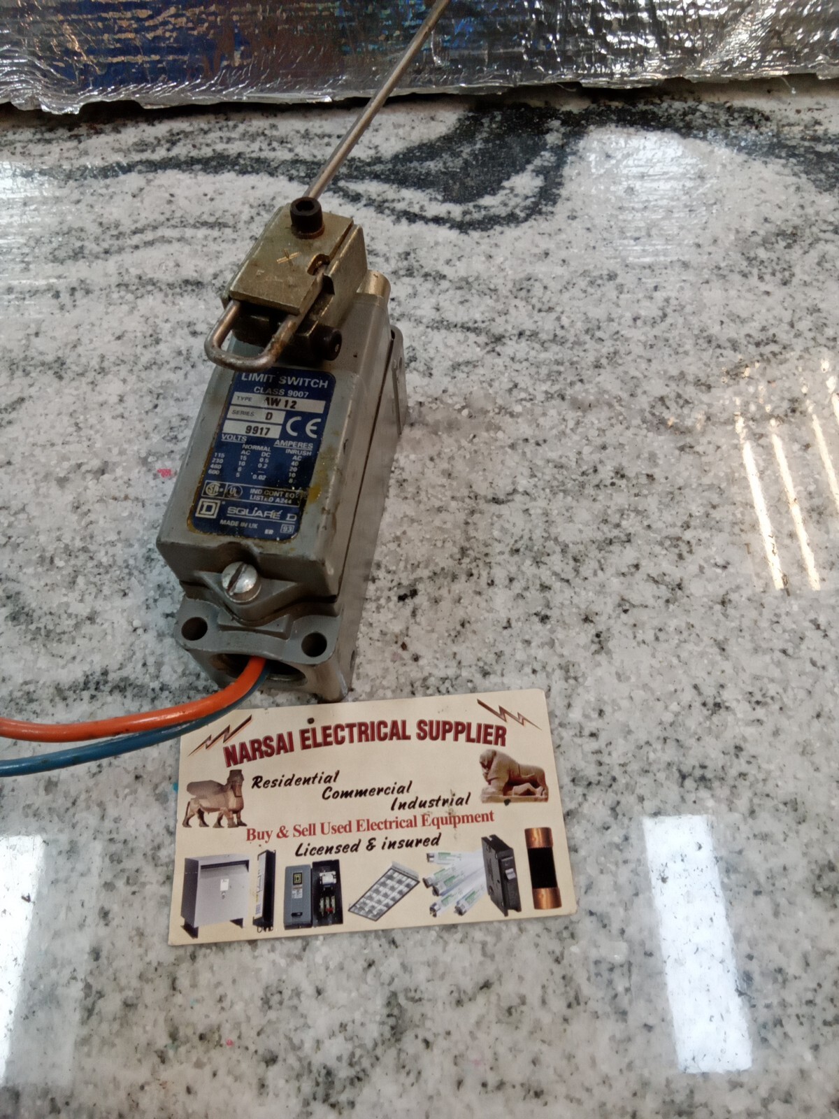SQUARE D LIMIT SWITCH CLASS 9007 TYPE AW12 SER D 9917/FA-1 (12C3 BASSAM ...
