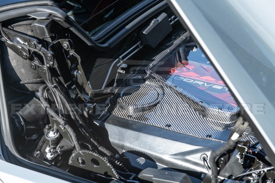 For 20-Up Corvette C8 Convertible HTC Carbon Fiber Engine Bay Panel ...