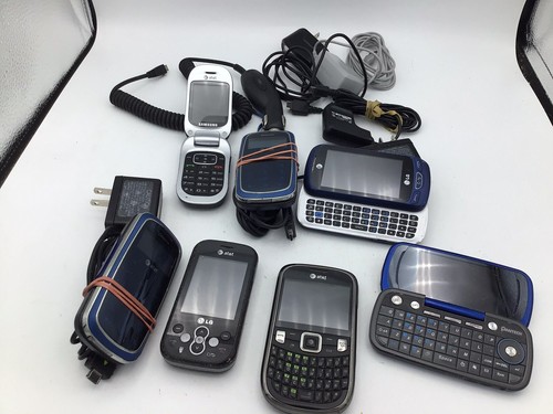 Vtg Pantech Impact P7000 Blue Silver AT&T Smartphone Lot of 7 W ...