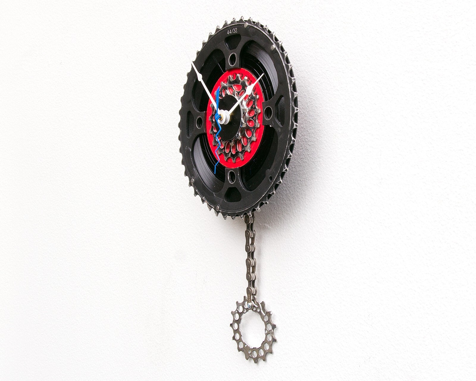 Recycled Bike Gear Pendulum wall clock, bicycle, cycle, upcycle ...