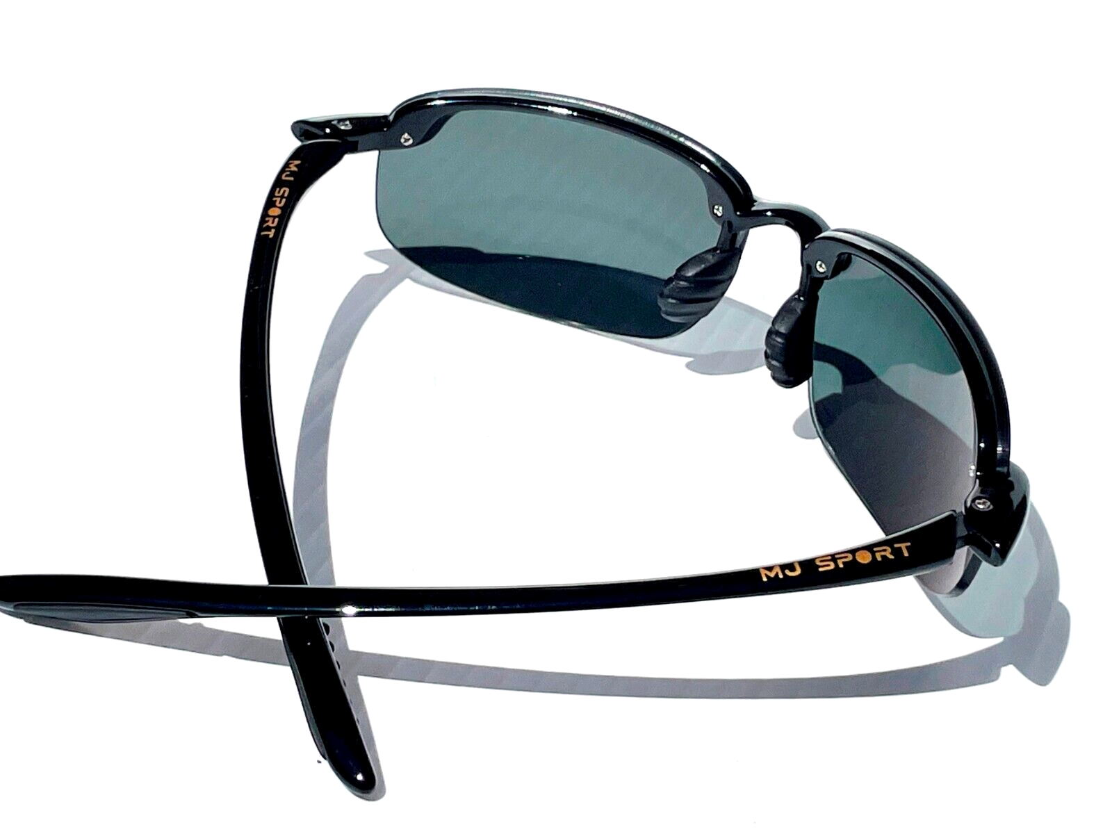 New Maui Jim Hookipa Gloss Black Polarized Grey Lens Sunglass 407 02