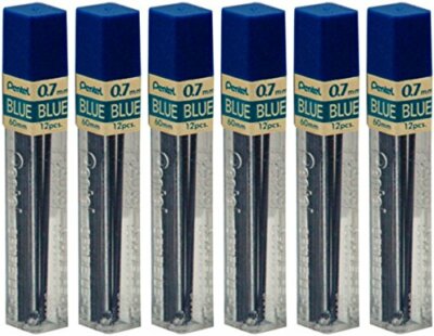 6 Tubes Pentel Ppb7 Blue .7mm Lead 72 Sticks of Blue Lead | eBay