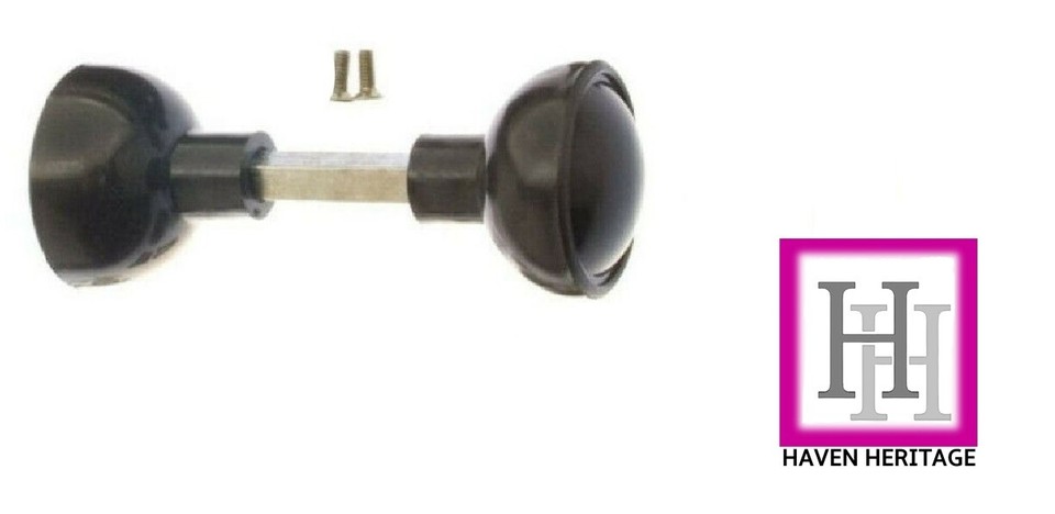 Rim Lock Set 6"x 4" Deadbolt Black, Brass, Chrome, Cast Iron Knobs ...