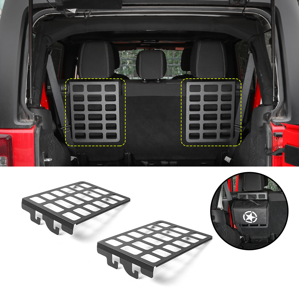 Metal Storage Rack Shelf Rear Seat Trunk Organizer for Jeep Wrangler 07 ...