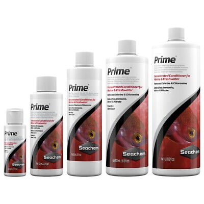 Seachem Prime Water Conditioner Fish Tank Aquarium Dechlorinator ...