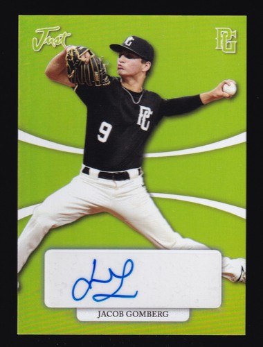 2022 Leaf Perfect Game Just JACOB GOMBERG 🔥 Auto /10 Lime Green | eBay
