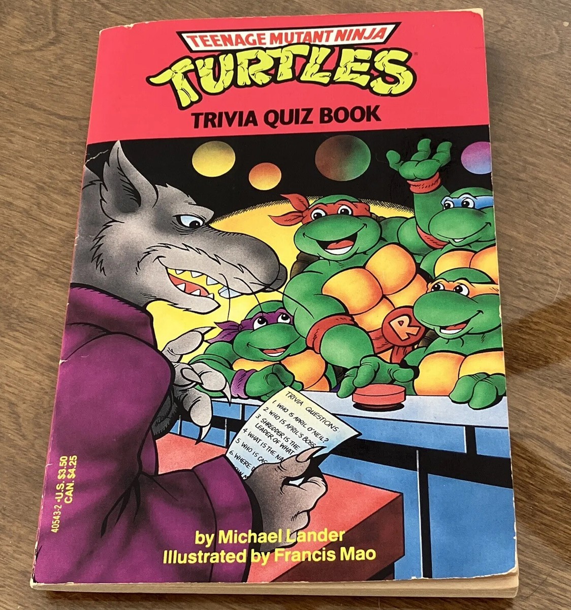 Ninja Turtle Trivia Questions Teenage Mutant Ninja Turtles "NATIONAL