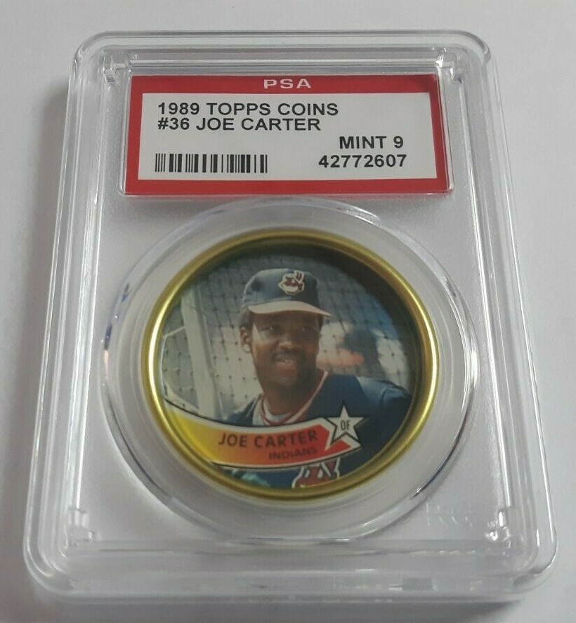 1989 Topps Coins #36 Joe Carter Graded PSA 9 Mint Pop 2 Rare Find Only ...