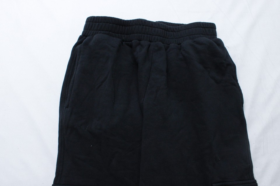 ANWND Women's Cargo Elastic Waist Casual Baggy Jogger Pants JL3 Black ...