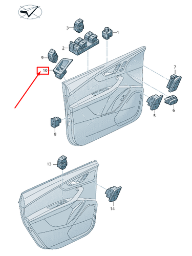 NEW AUDI Q7 4M TAILGATE OPENING SWITCH TRIM LHD 4M1959829ABA4 | eBay