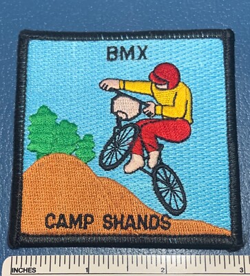 CAMP SHANDS BMX Boy Scout Uniform Badge PATCH Bicycling BSA Motocross ...