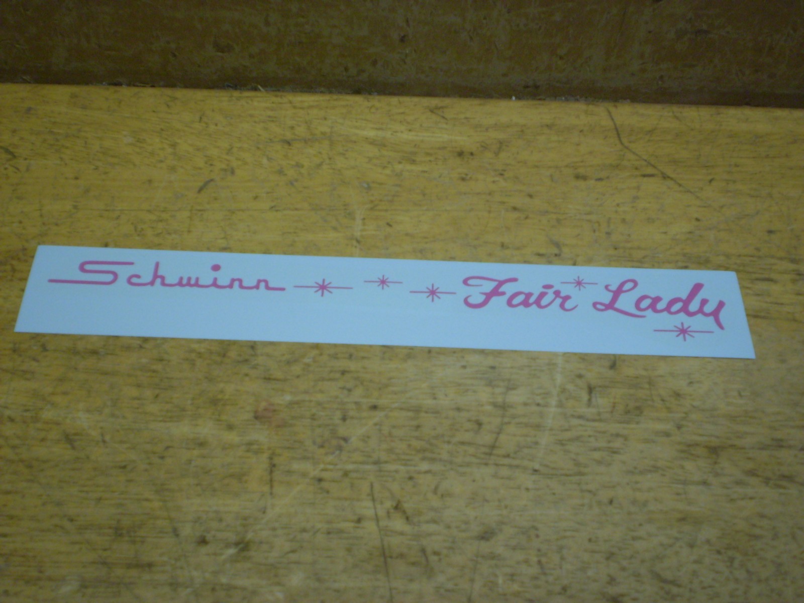 Early Model Ladies Schwinn Fair Lady Bicycle Pink Chainguard Decal | eBay